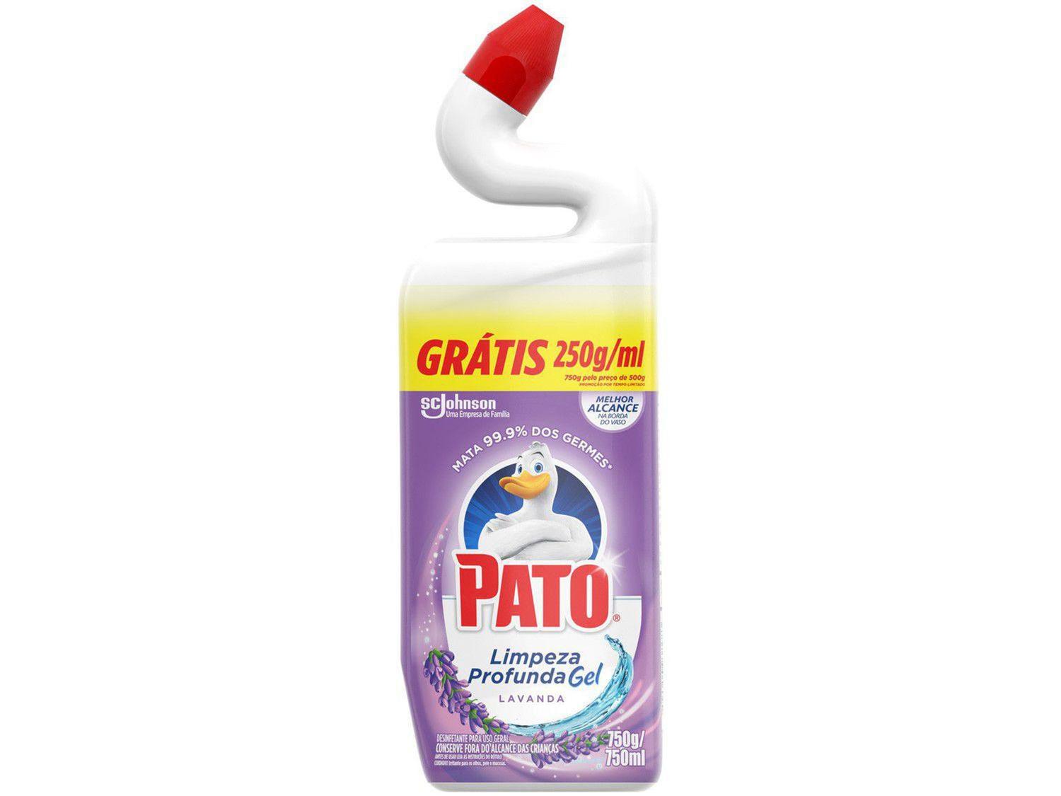 Limpador para Banheiro Pato Limpeza Profunda Gel - 750ml - Limpador ...