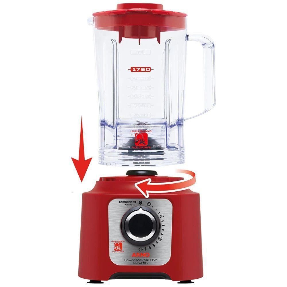 Liquidificador Arno Power Max 1400 Limpa Fácil LN56 1400W 127V ...