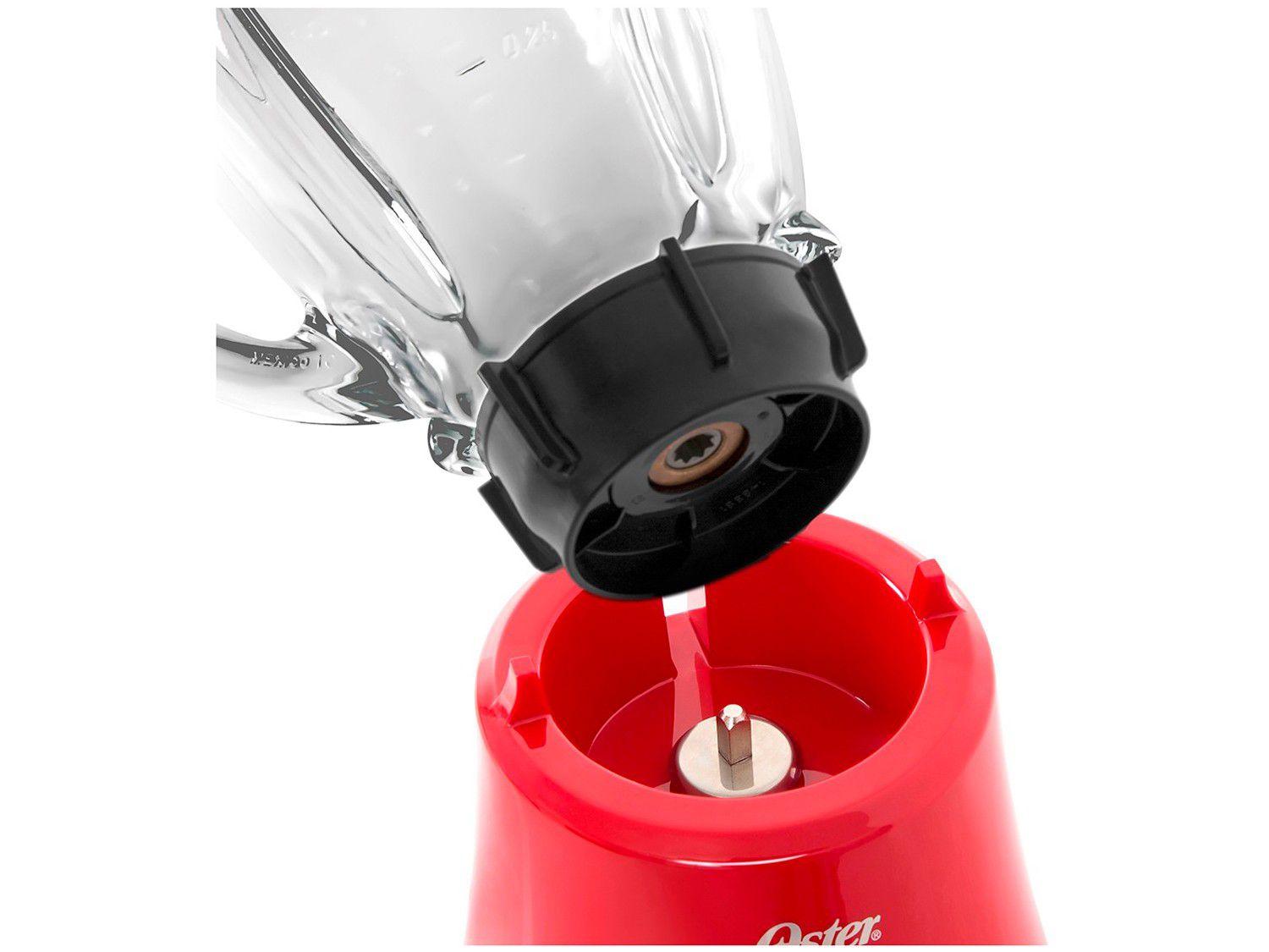 Liquidificador Oster Super Chef Copo de Vidro - 1,25L Vermelho 8 ...