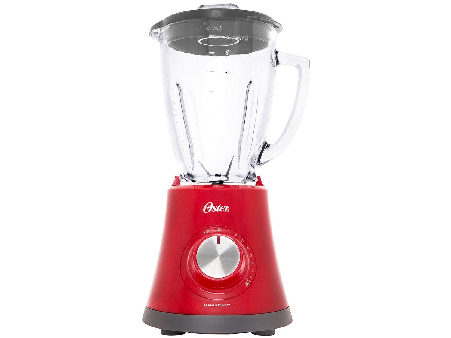 Liquidificador Oster Super Chef Copo de Vidro - 1,25L Vermelho 8 ...