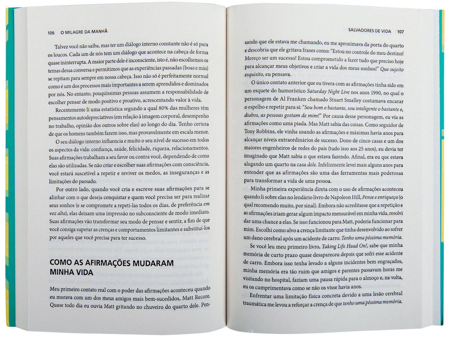 Livro O Milagre da Manhã Hal Elrod