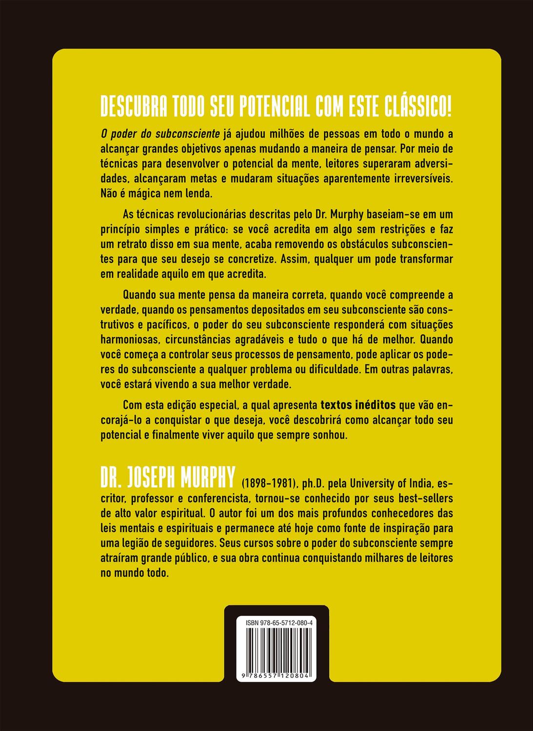Livro O Poder do Subconsciente Joseph Murphy