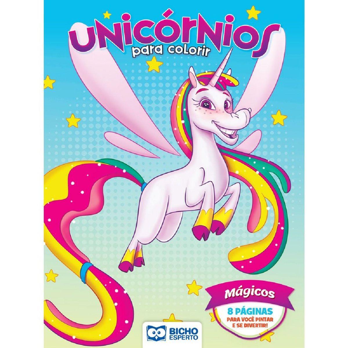 Livro Para Colorir Unicórnios - Mágicos - Bicho Esperto - Livro de ...