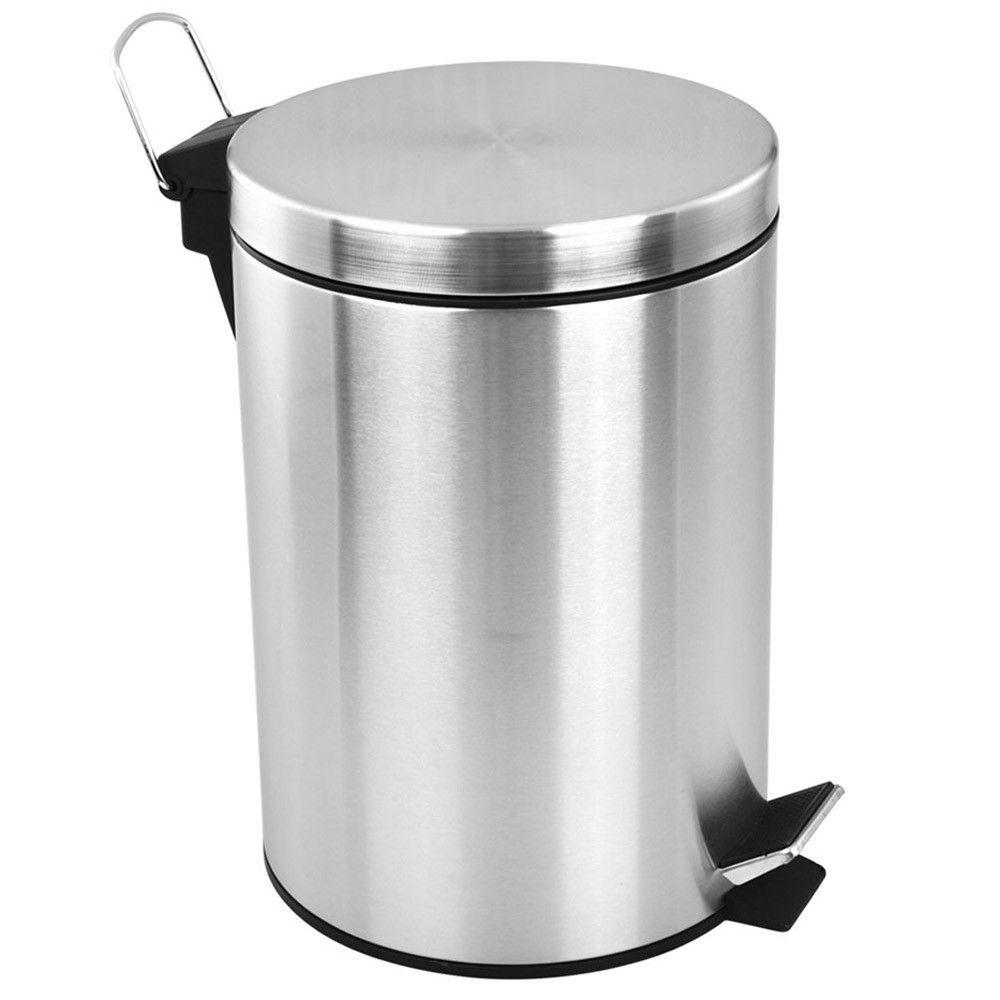 Lixeira Em Inox Com Pedal 8 Litros Cromada - Catuai - Lixeira e Cesto ...