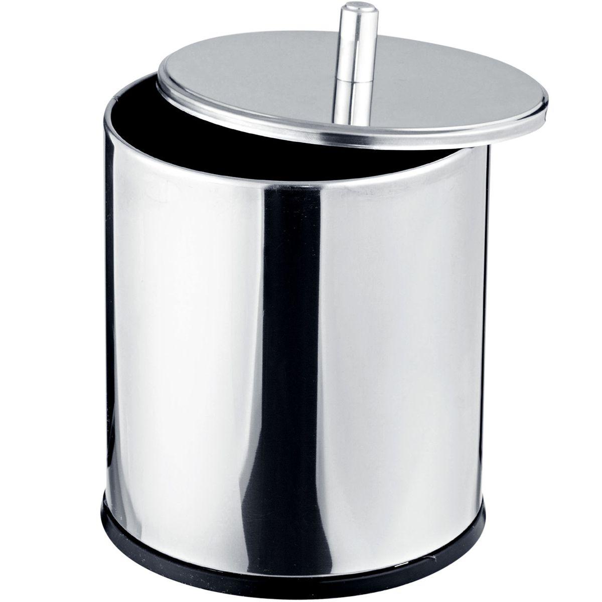 Lixeira Inox Com Tampa Brinox Lixeira Para Banheiro Cozinha - Lixeira e ...