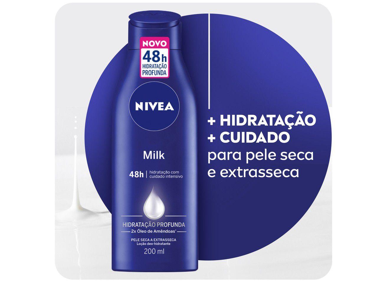 Loção Deo-Hidratante Corporal Nivea Milk Hidratação Profunda 200ml Loção Deo-Hidratante Corporal Nivea Milk Hidratação Profunda 200ml