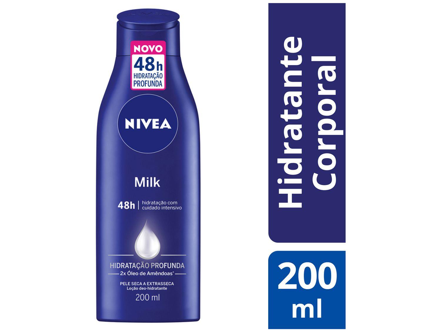 Loção Deo-Hidratante Corporal Nivea Milk Hidratação Profunda 200ml Loção Deo-Hidratante Corporal Nivea Milk Hidratação Profunda 200ml