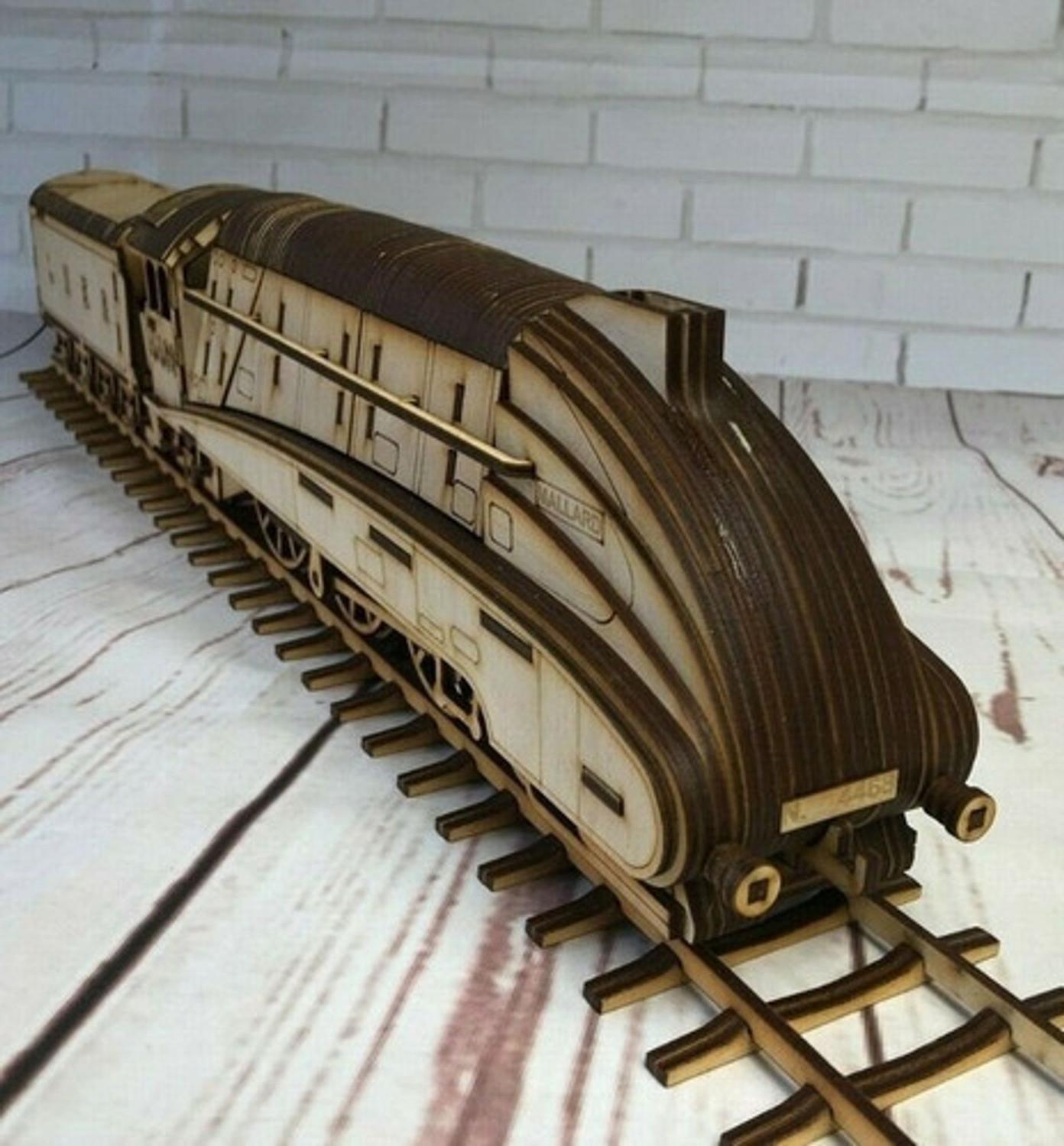 Locomotiva A Vapor Mallard Train Quebra Cabeça Em Mdf - TALHARTE - No ...