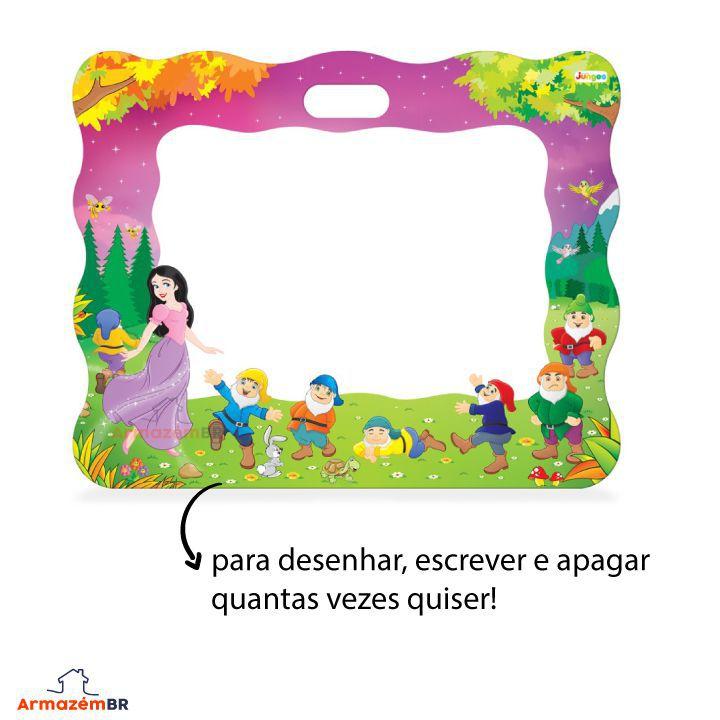 Lousa Quadro Infantil Criança Branca de Neve Educativo Escolar Quarto ...
