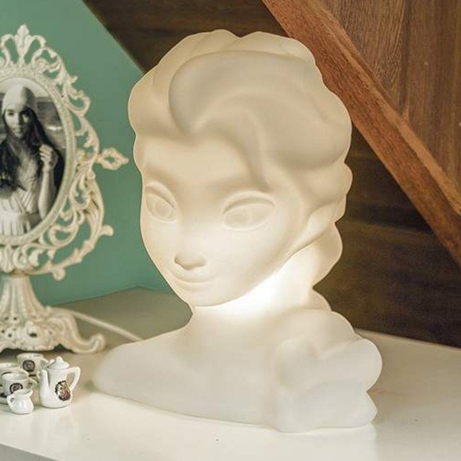 Luminária de Mesa Elsa Frozen Disney Usare Branco - Luminária ...