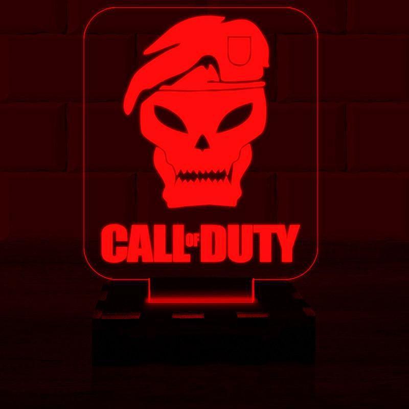 Luminária Led 3D Call Of Duty Game Abajur - 3D Fantasy - Luminária ...