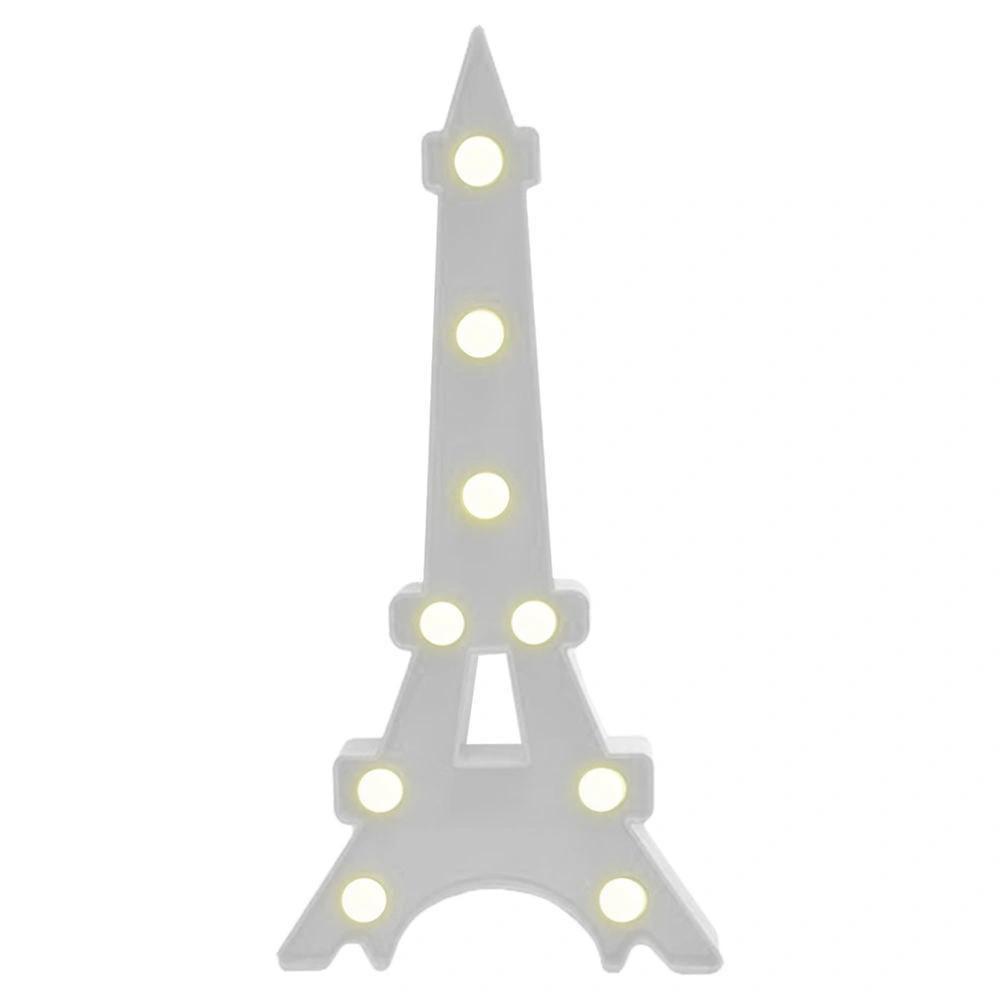 Luminária Led Torre Eiffel Paris Abajur Branco - Decoração - Zein ...