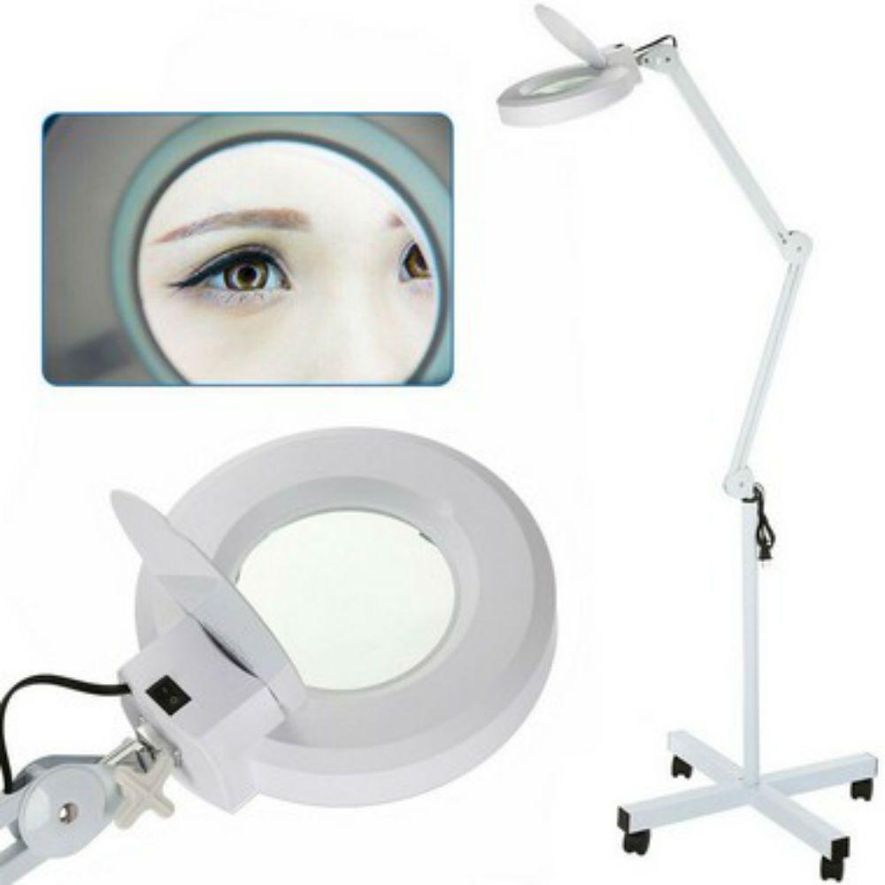 Lupa Luminária 120 Leds SMD Tripé Altura Regulável 4 Rodas Estética ...