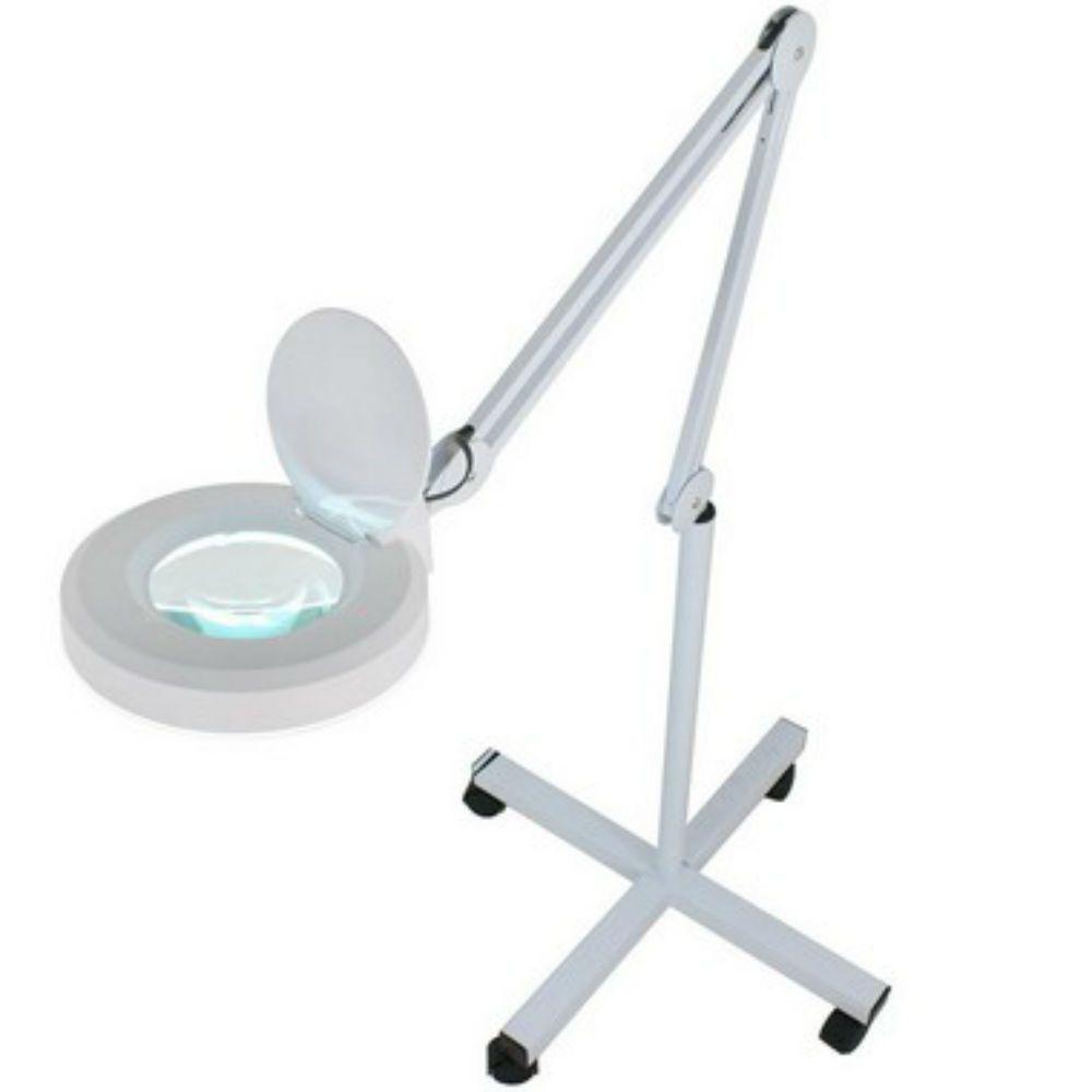 Lupa Luminária 120 Leds SMD Tripé Altura Regulável 4 Rodas Estética ...