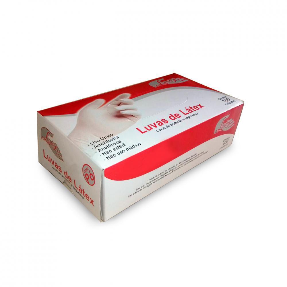 Luva de procedimento em látex M com 100 unidades - Luvix - Luva de ...