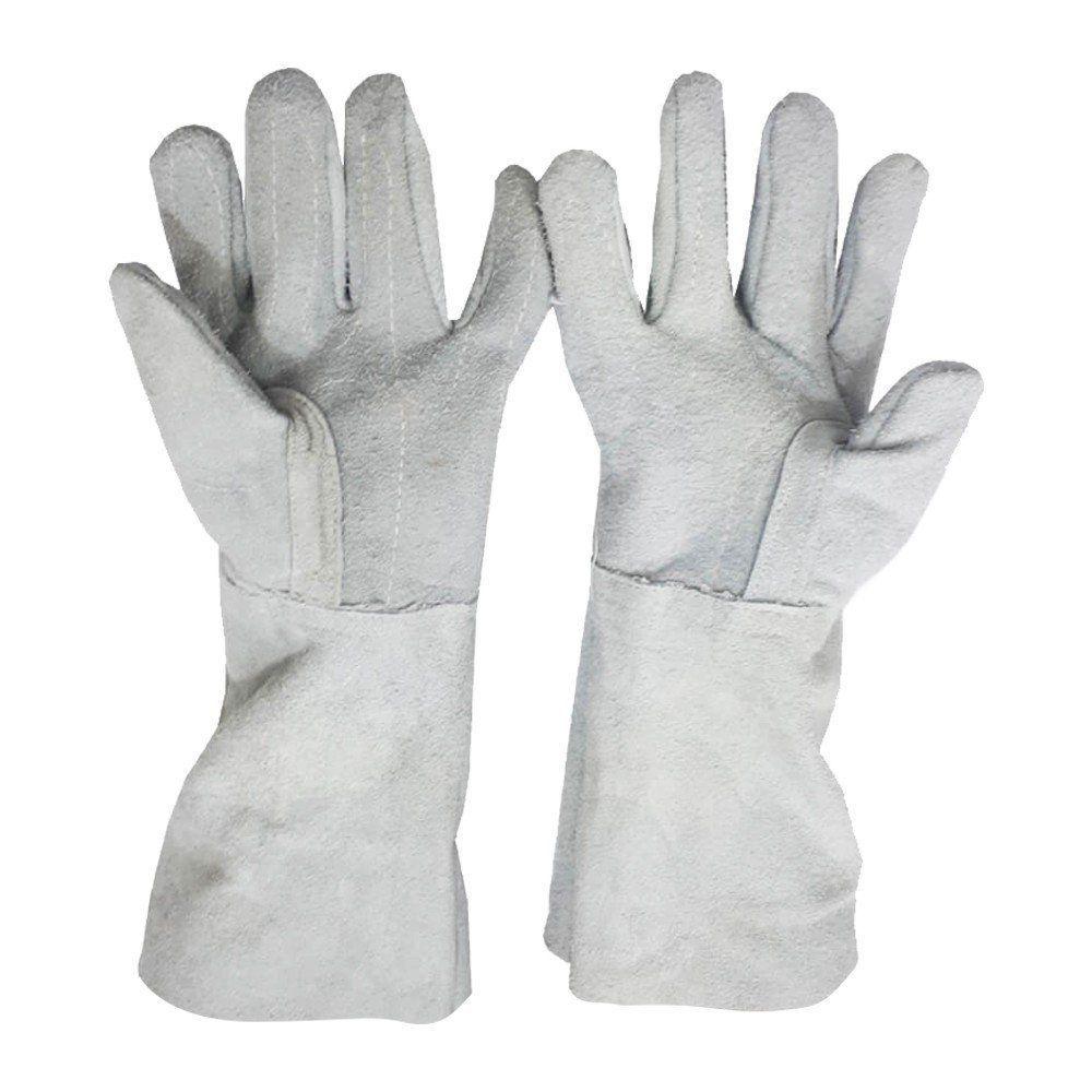 Luva de Raspa Soldador Longa, Linha Clute de Couro com Reforço Interno ...