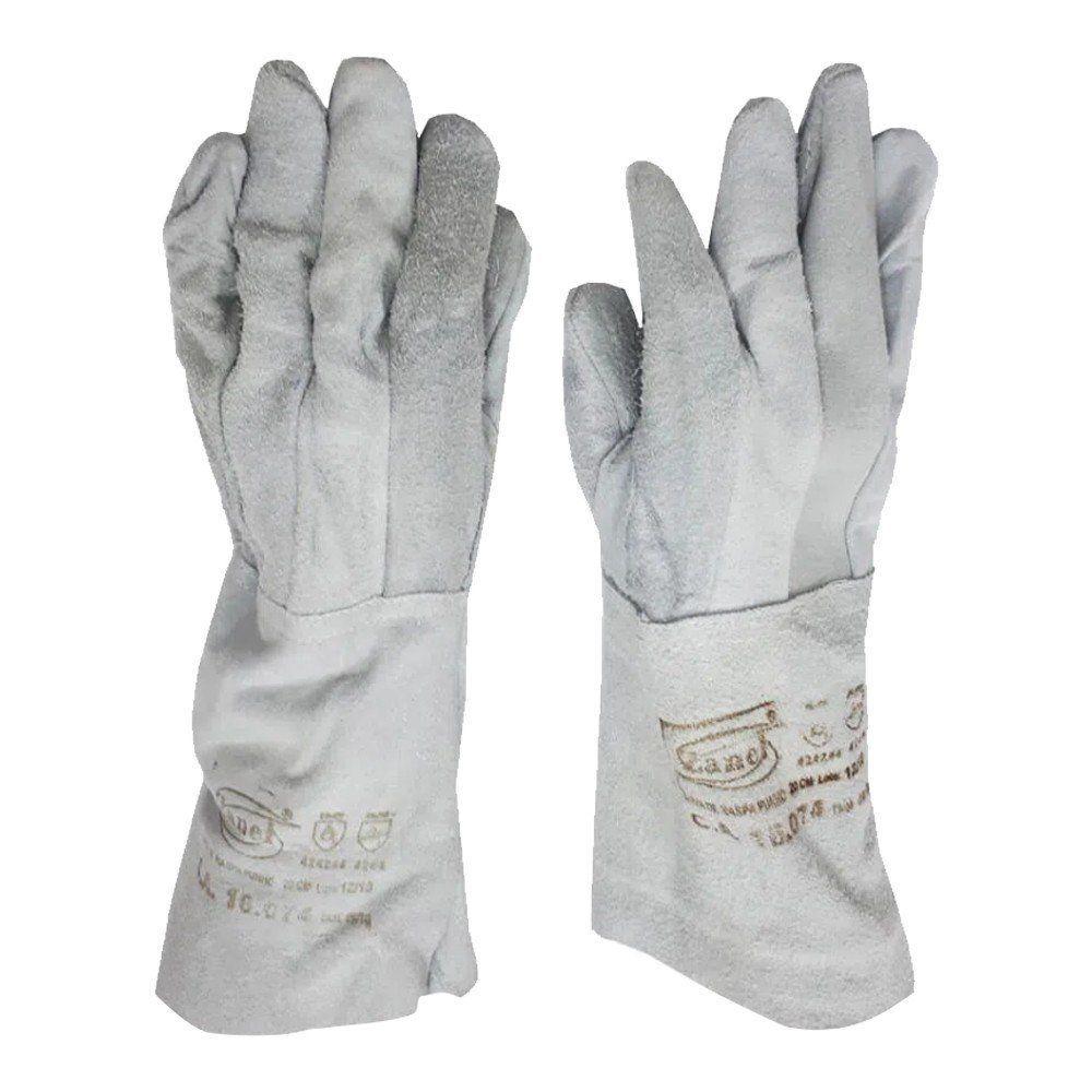 Luva de Raspa Soldador Longa, Linha Clute de Couro com Reforço Interno ...