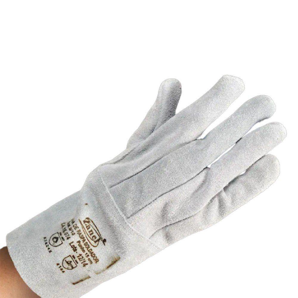 Luva de Raspa Soldador Longa, Linha Clute de Couro com Reforço Interno ...