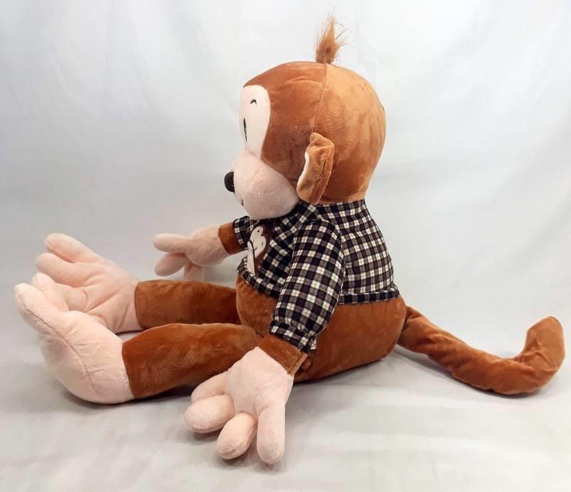 Macaco de Pelúcia Grandão 62 Cm Marrom - Fizzy toys - Pelúcia ...