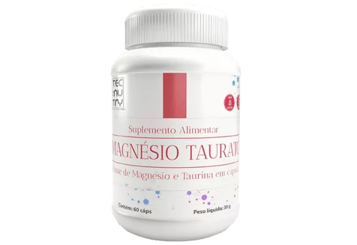 Magnésio Taurato 60 cápsulas - Tecnutry - Cloreto de Magnésio / Magnésio Dimalato - Magazine Luiza
