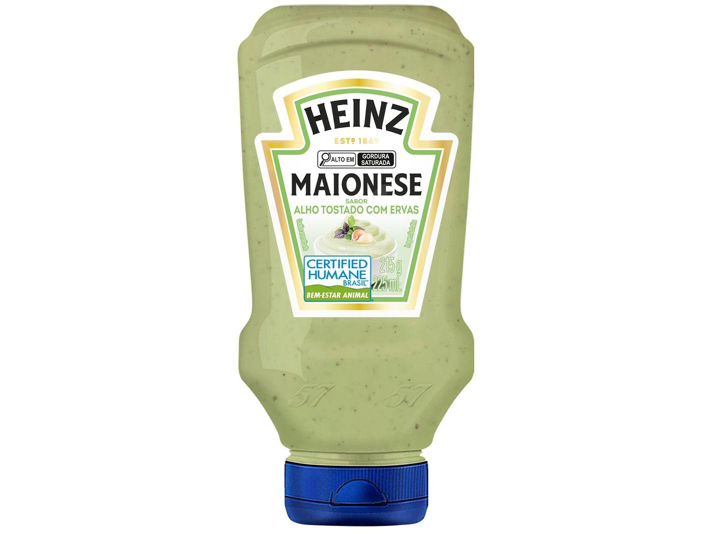 Maionese Heinz Alho Tostado com Ervas 215g