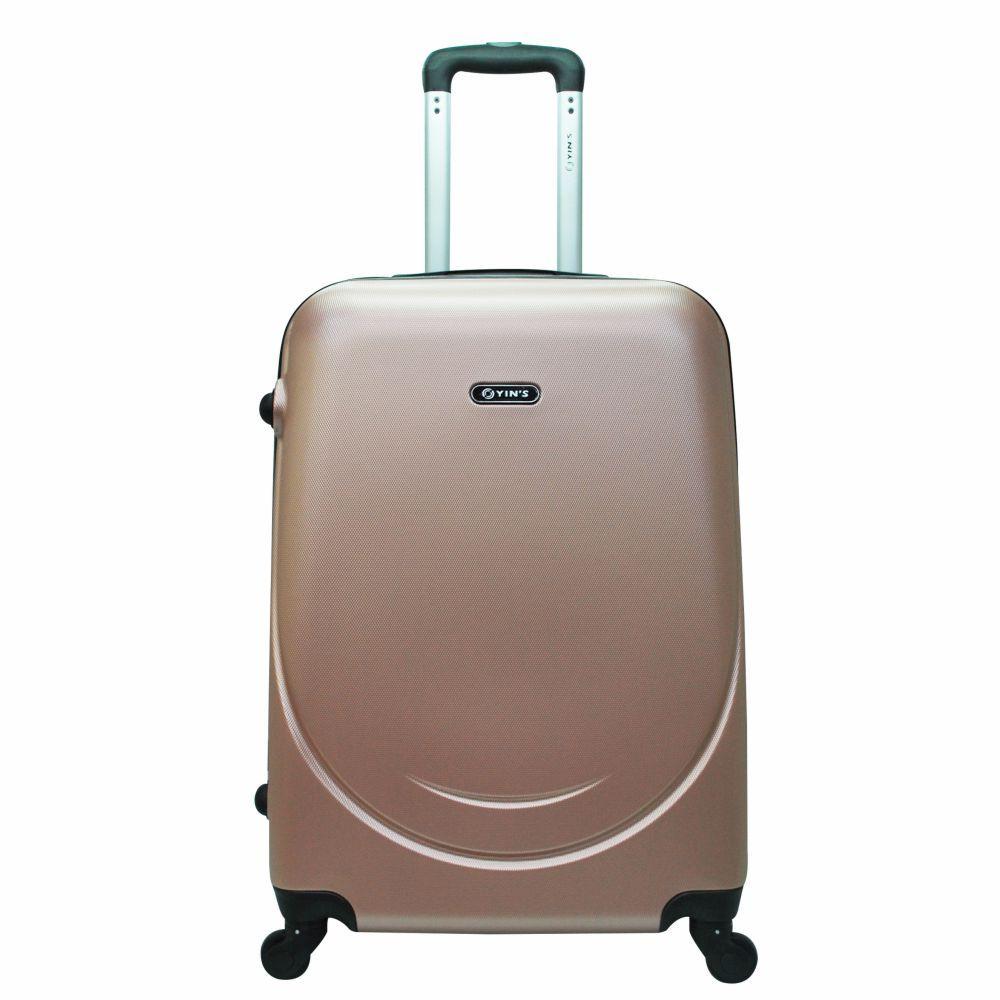 Mala de Viagem Pequena ABS c/Carrinho 360º Rosa Claro YS1080Ro-P - Yins ...