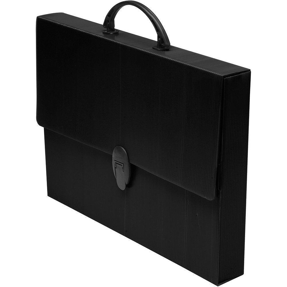 Maleta Pasta Arquiteto A4 Com Alça E Trava Plástico Preta - Polibras ...