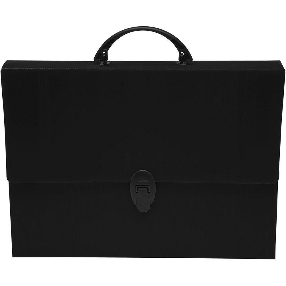 Maleta Pasta Arquiteto A4 Com Alça E Trava Plástico Preta - Polibras ...
