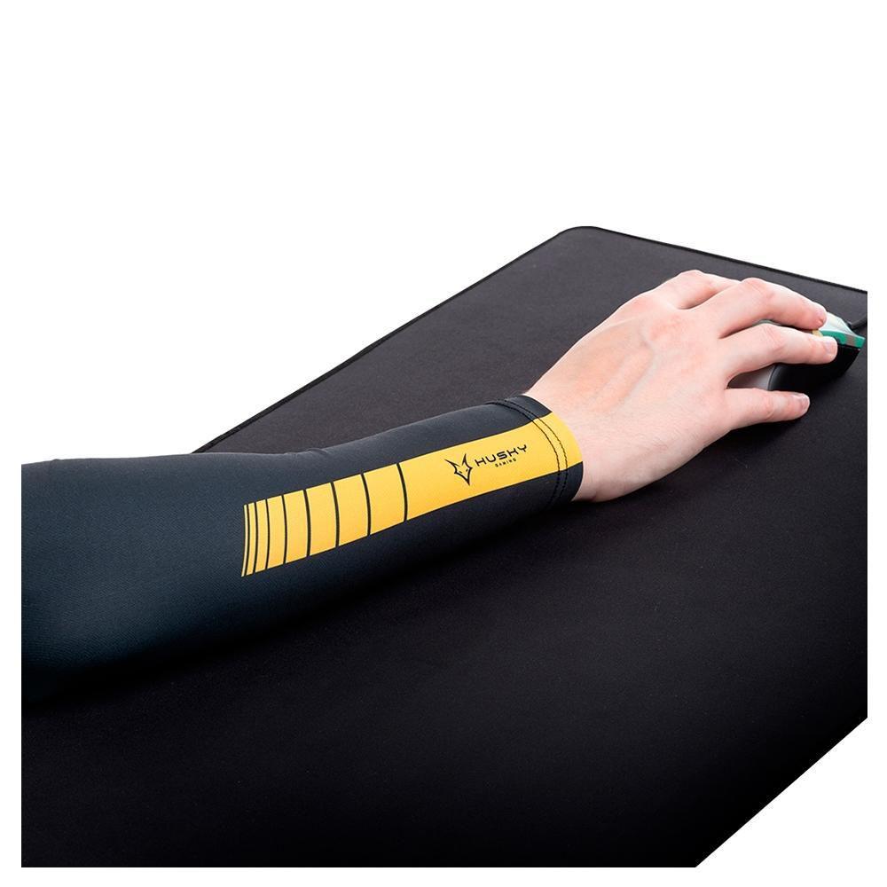 Manguito Gamer Husky Gaming, Preto e Amarelo - Proteção UV 50+, Tamanho ...