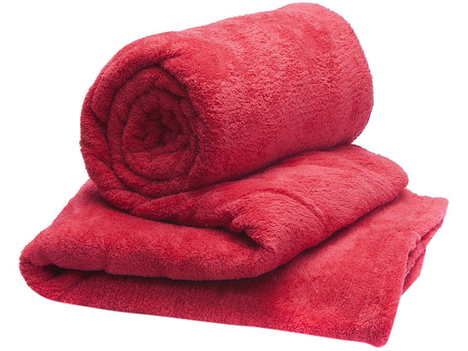 Manta Casal Microfibra Camesa - Vermelho - Manta - Magazine Luiza
