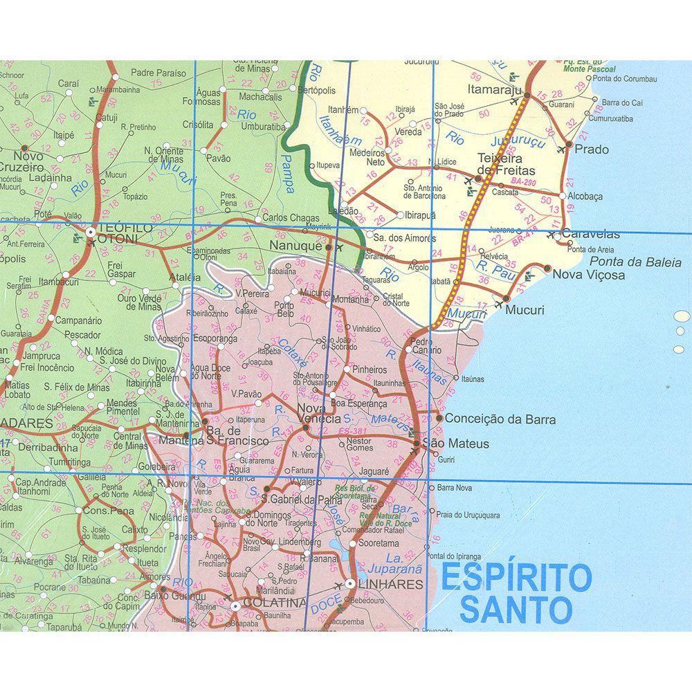 Mapa da Região Sudeste Político Rodoviário Atualizado 120X90 ...