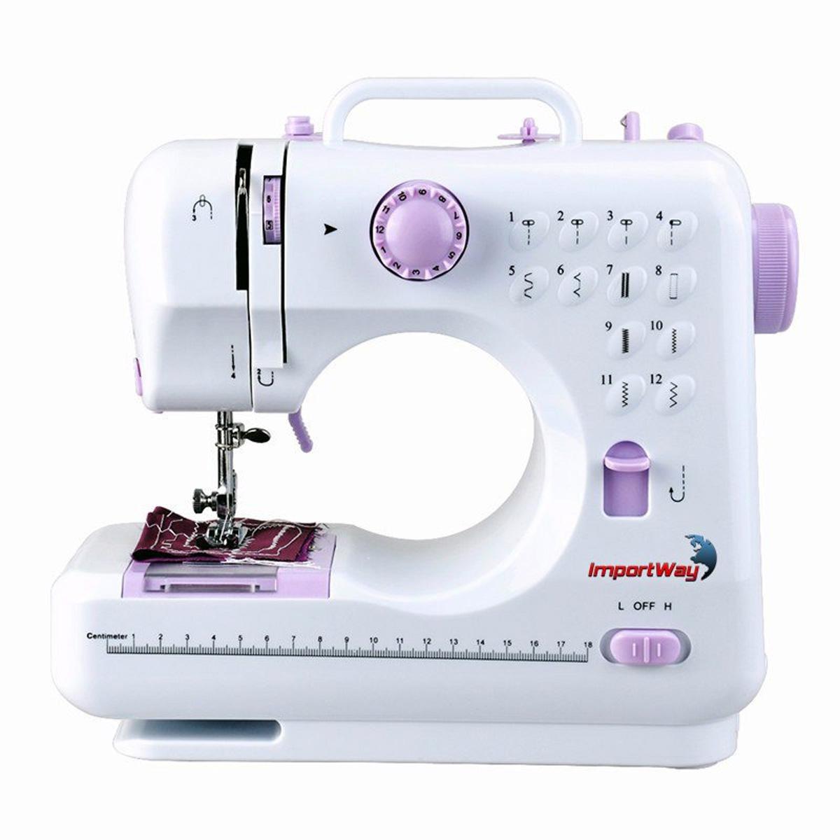 Maquina Costura Elétrica Portátil Roupa Bivolt C/ Pedal - Import way ...