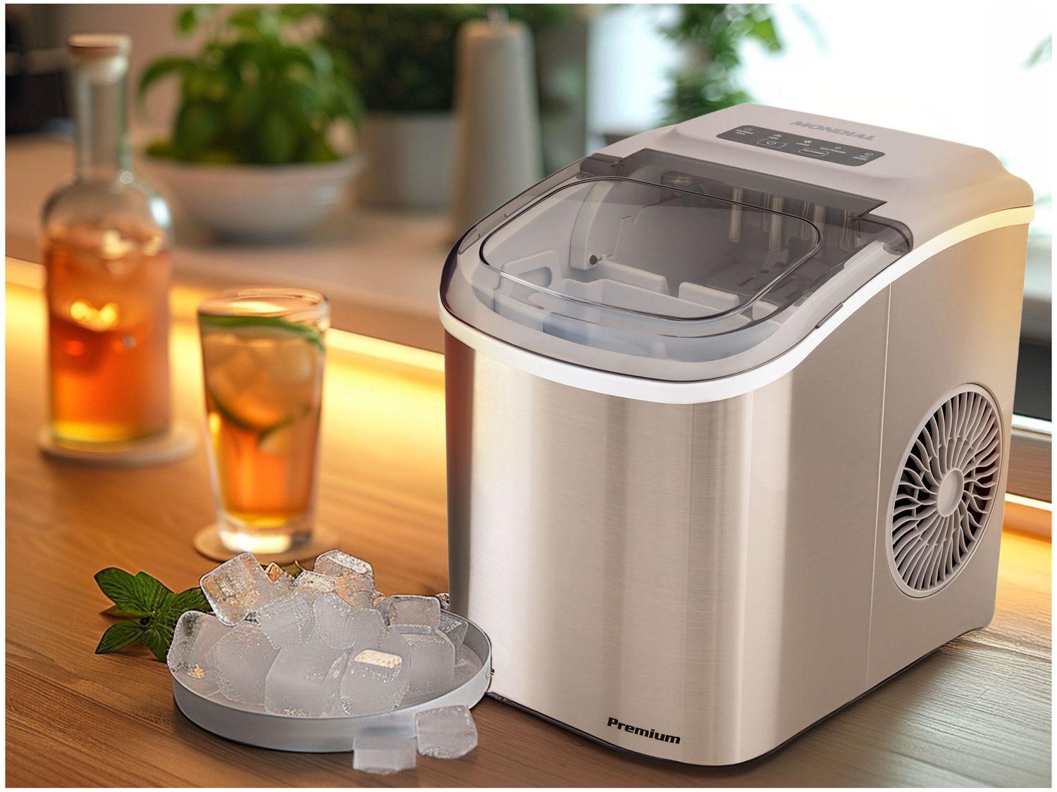 Máquina de Gelo Turbo Ice Premium MG-12-GI Mondial 12kg Cinza