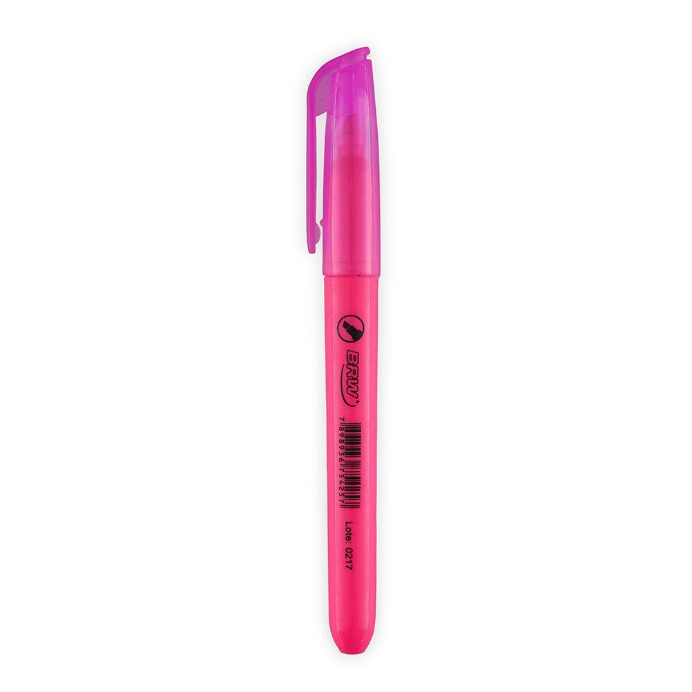 Marca-Texto Fluorescente Rosa - BRW - Caneta - Magazine Luiza