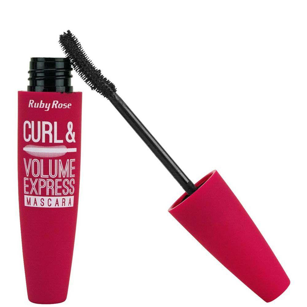 Máscara de Cílios Ruby Rose Curl Volume Express - Máscara e Rímel para ...