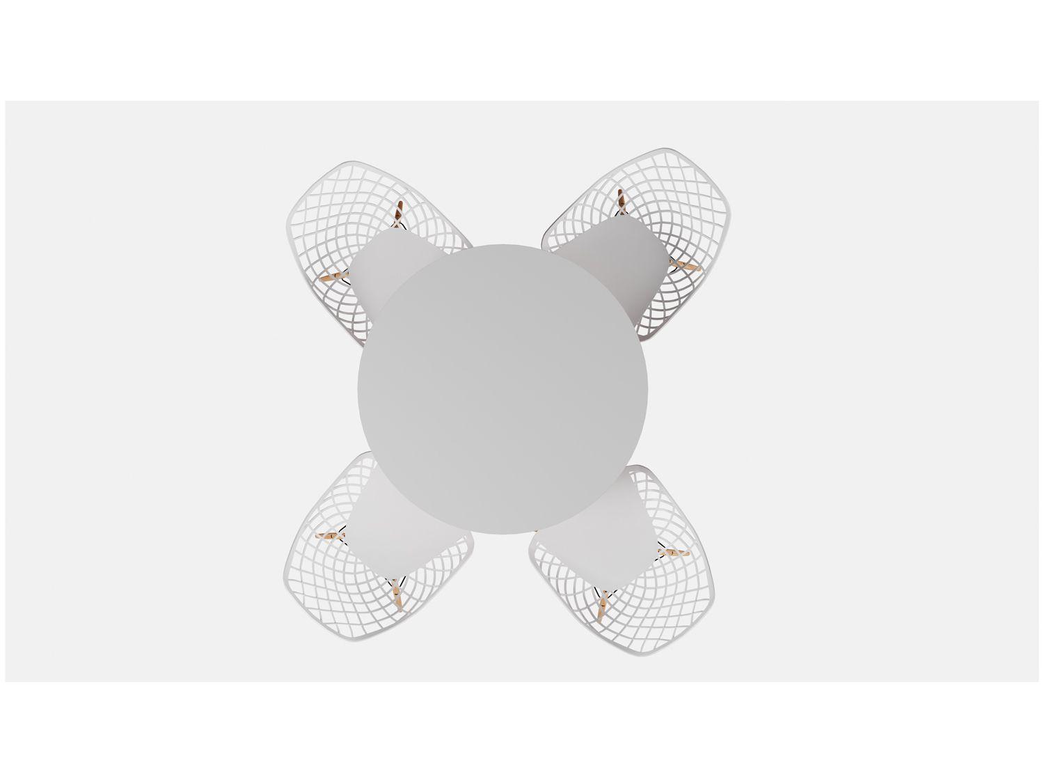 Mesa de Jantar 4 Cadeiras Redonda Branca Empório Tiffany Eames Kayla