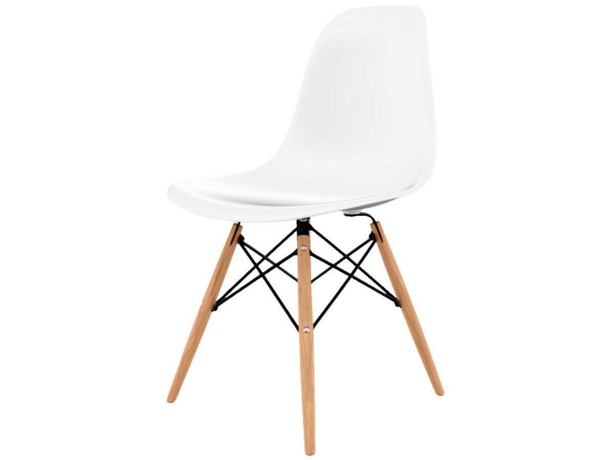 Mesa de Jantar 5 Cadeiras Redonda Branca Empório Tiffany Eames