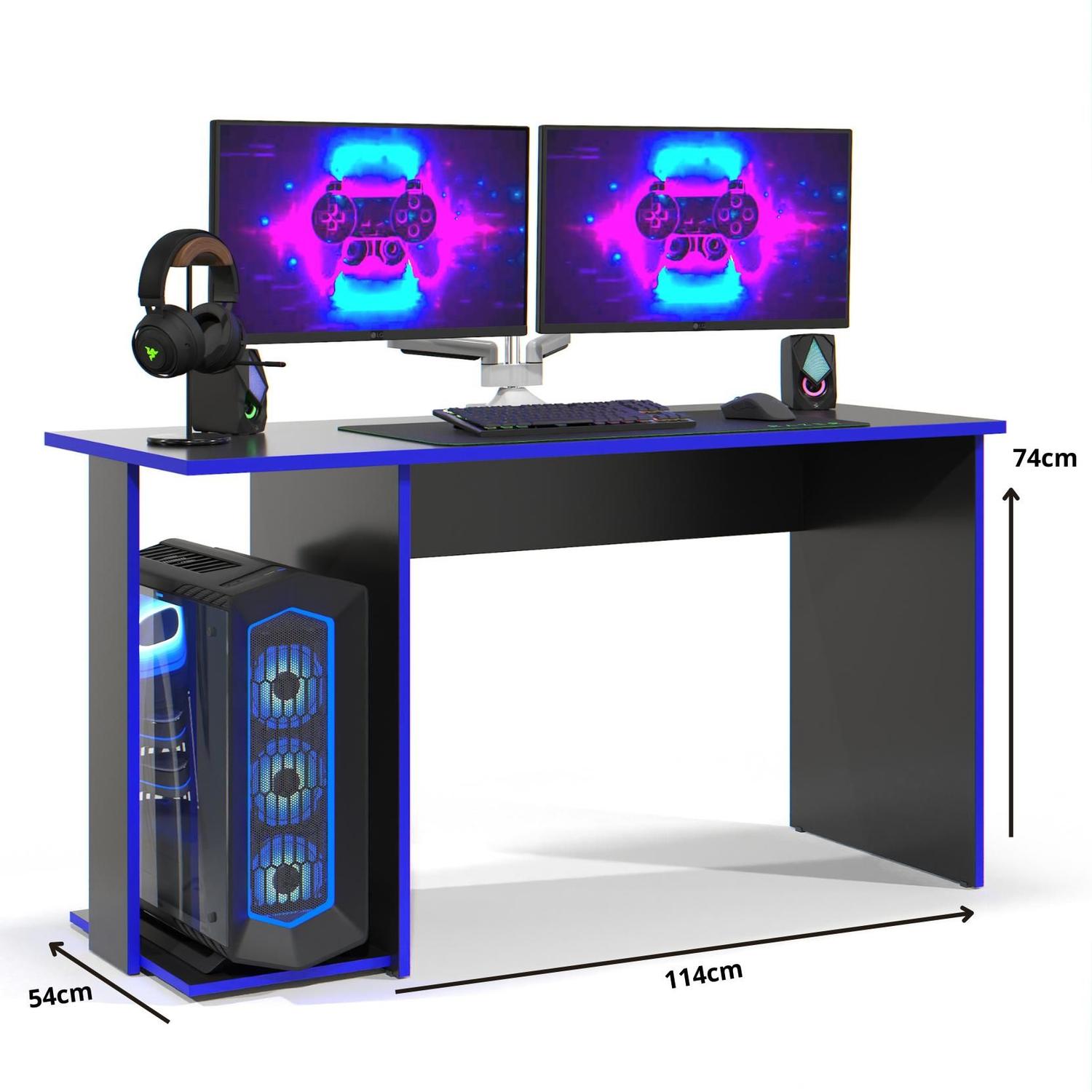 Mesa Escrivaninha Gamer Valorant Estilo Moderno Com Espaço Para ...