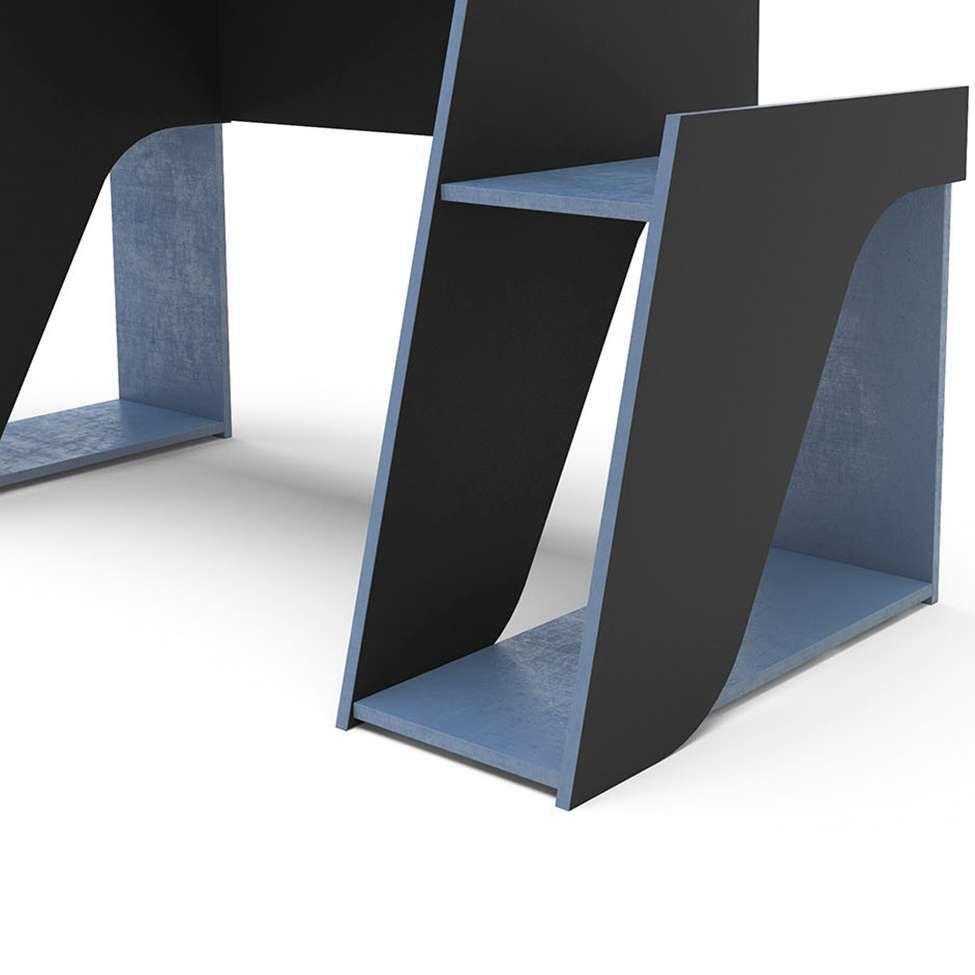 Mesa Gamer Kyoto Preta e Azul - Politorno - Mesa Gamer - Magazine Luiza