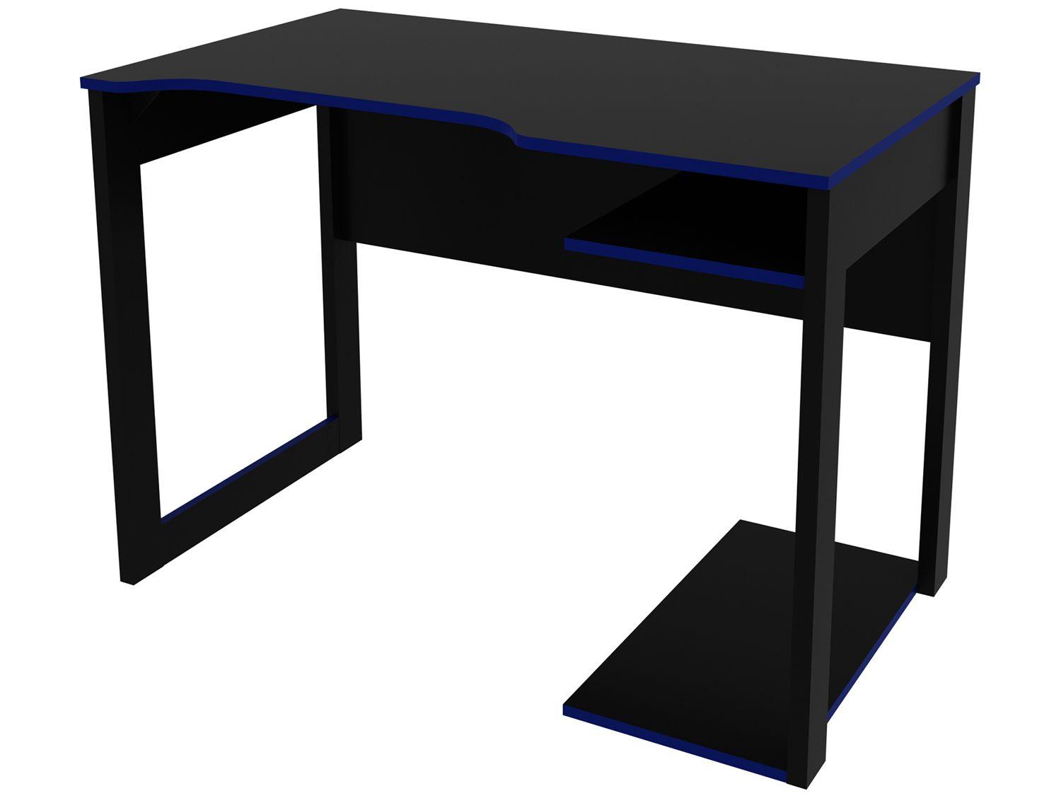 Mesa Gamer Tecno Mobili ME4161 Preta e Azul