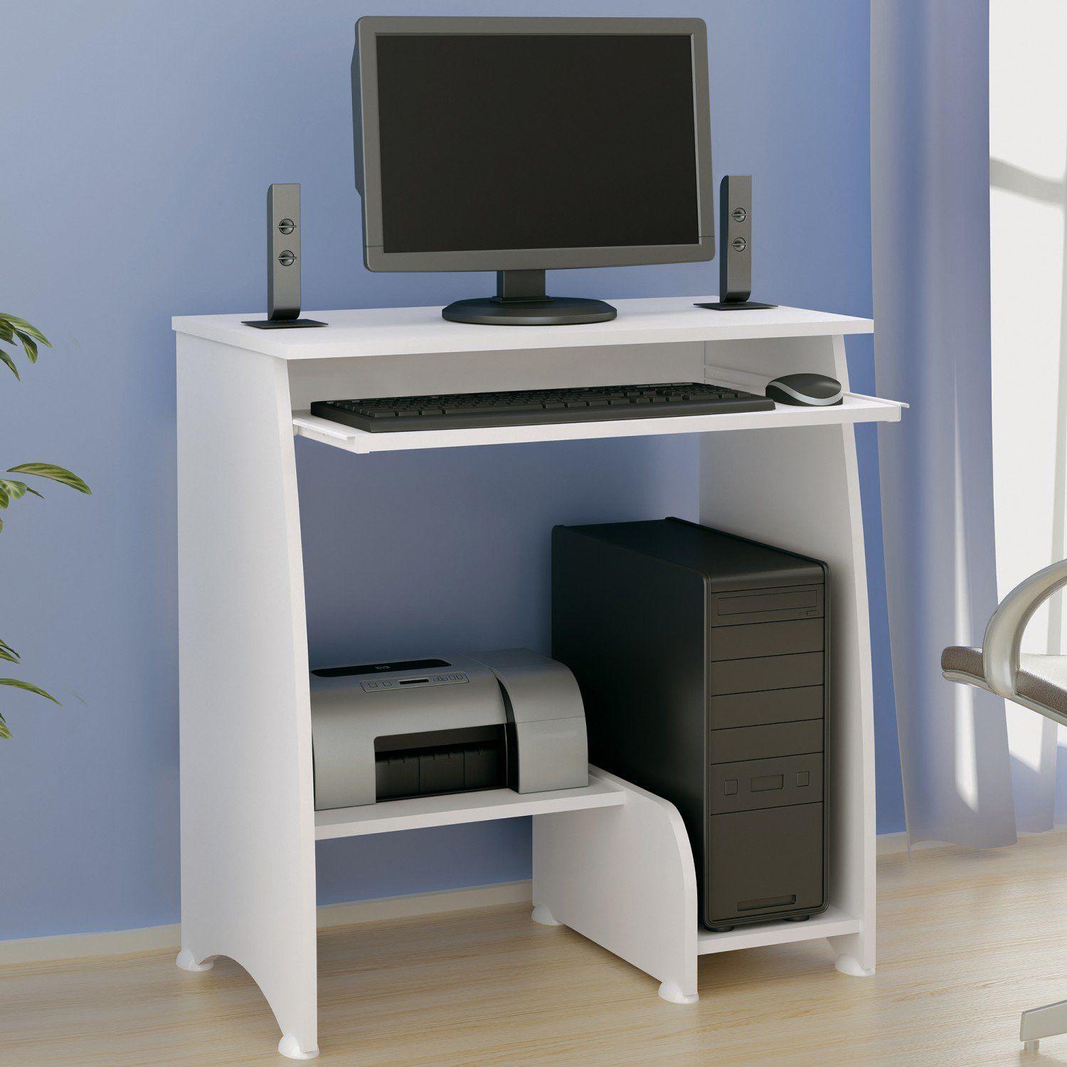 Mesa para Computador com 3 Prateleiras Pixel Artely Branco ...