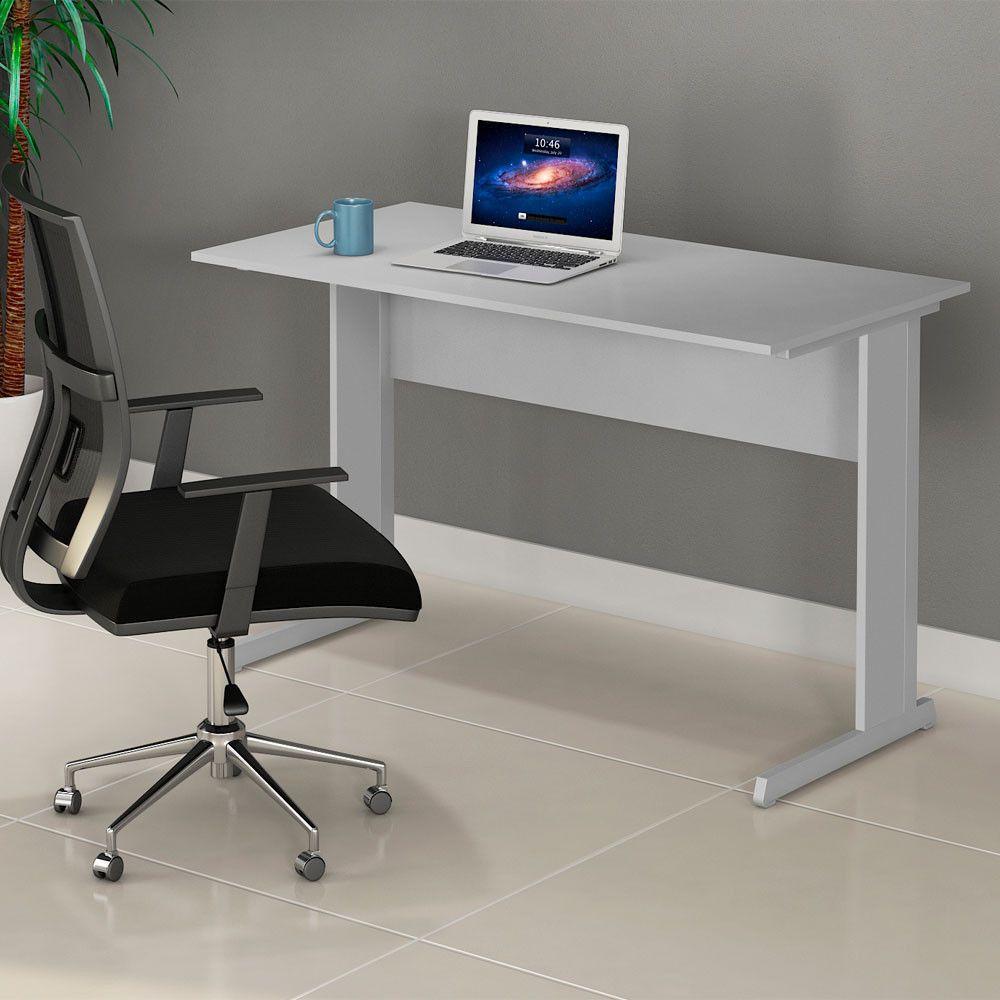 Mesa Retangular com Pés Metálicos para Escritório 1,20 cm Web Office ...