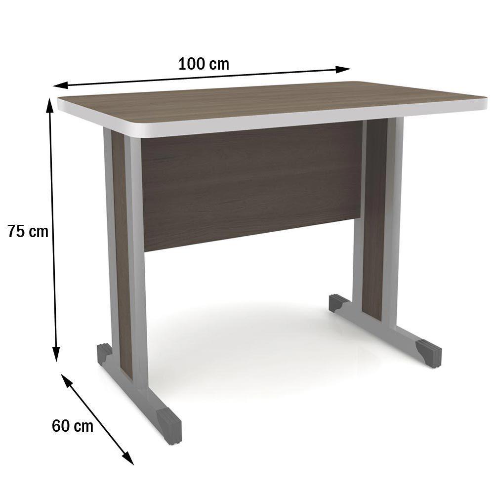 Mesa Secretaria 1 Metro Office Versatil 1100 Teca Itália - Móveis ...