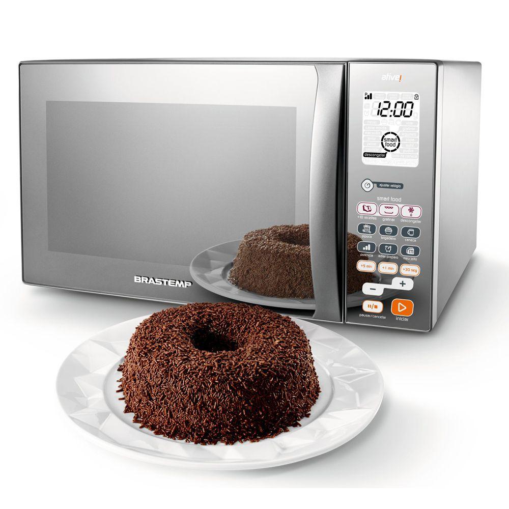 Micro-ondas Brastemp 38 Litros cor Inox Espelhado com Grill - Micro ...