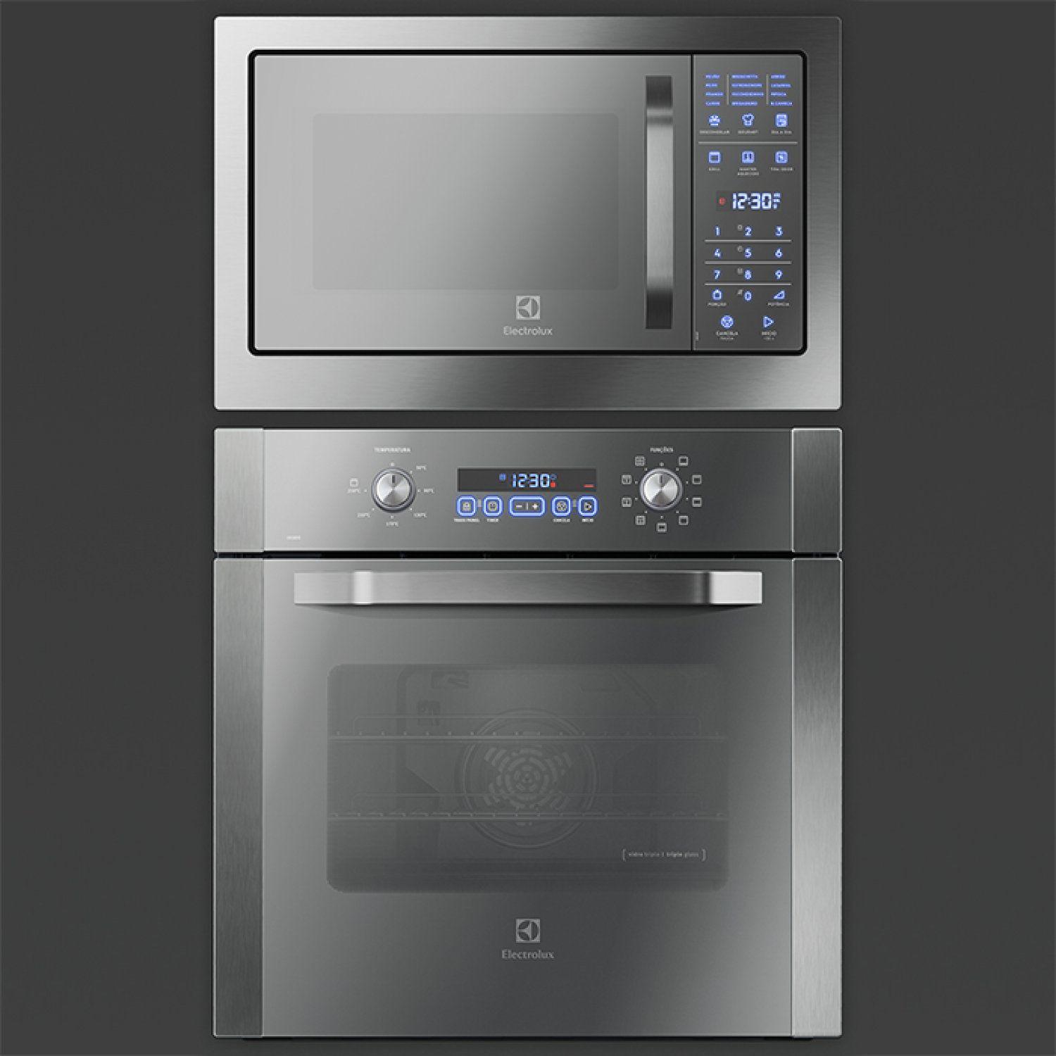 Micro-ondas Electrolux 28L de Embutir com Grill MB38T Cinza - Micro ...