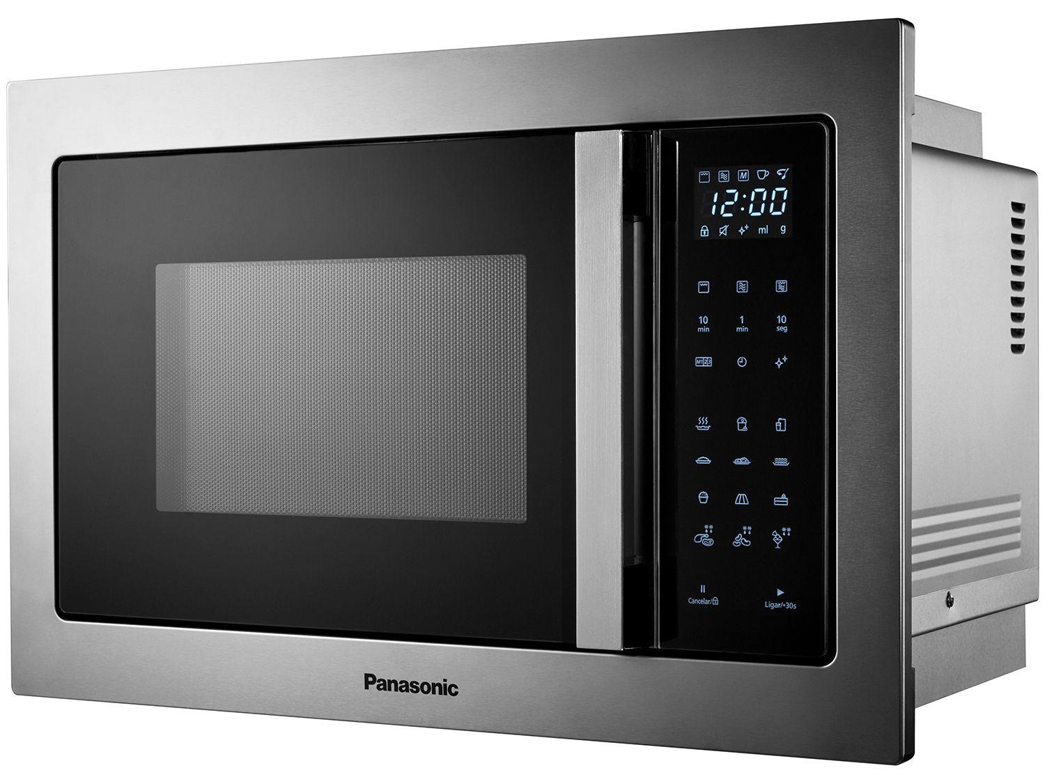 Micro-ondas Inox Panasonic 30L com Grill - NN-GB68HSRUK Painel Easy ...