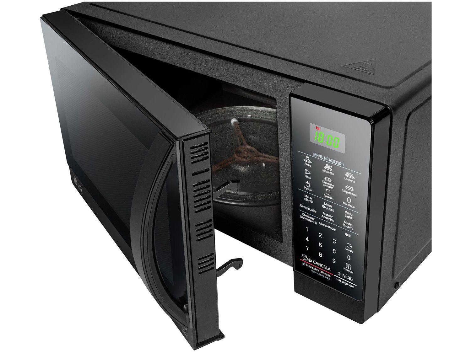 Micro-ondas LG 30L Solo com Grill MH7097AR - Preto - Micro-ondas ...
