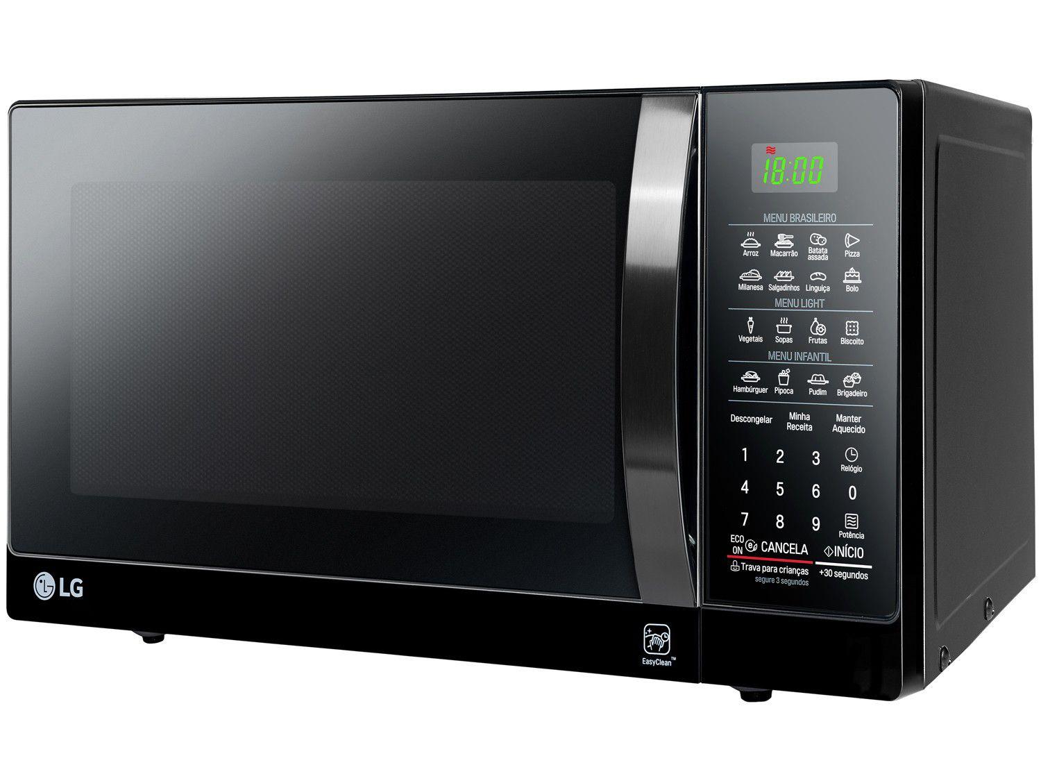 Micro-ondas LG 30L Solo MS3097AR - Preto - Micro-ondas - Magazine Luiza
