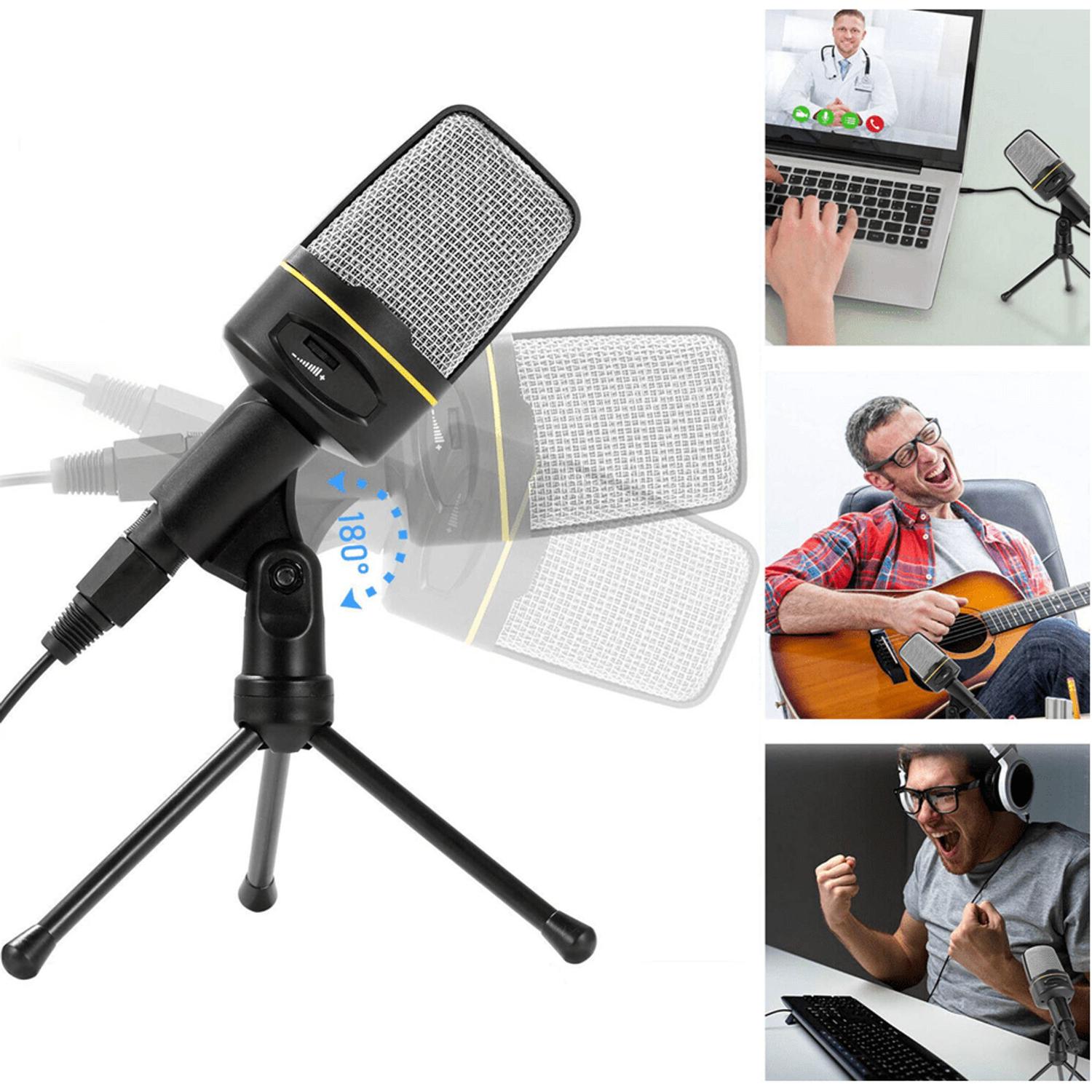 Microfone Estúdio Condensador Omnidirecional Profissional Com Tripé ...