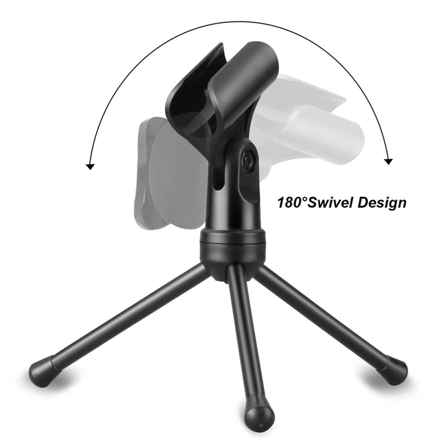 Microfone Estúdio Condensador Omnidirecional Profissional Com Tripé ...